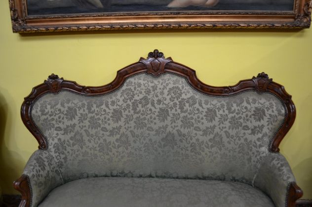 Divano con coppia di poltrone stile Luigi Filippo del - Annunci Roma