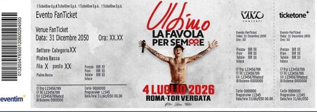 Biglietti Ultimo a tor vergata PIT 3 - Annunci Roma