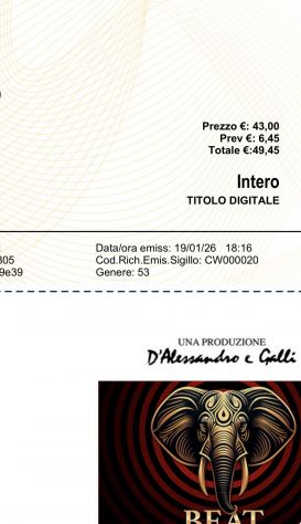 Biglietto per BEAT (King Crimson) - Annunci Venezia