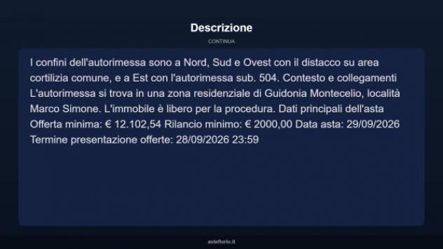 Immobile in asta di 36 m² in vendita a Guidonia - Annunci Roma