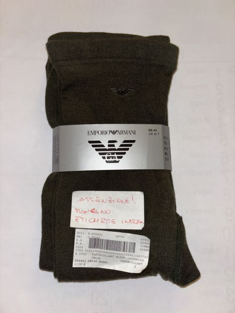 CALZA PANTACOLLANT NUOVI FIRMATI ORIGINALI”EMPORIO ARMANI”TAGLIA 2 ...