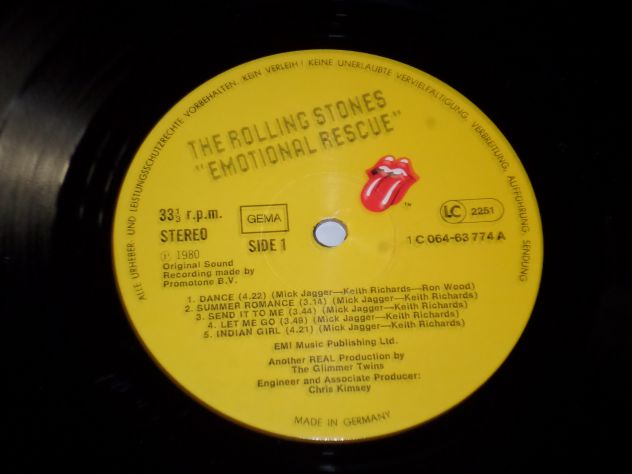 THE ROLLING STONES - Emotional Rescue - LP / 33 rpm - 1° - Annunci Palermo
