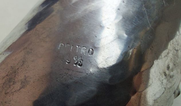 Antico portatovaglioli, porta grissini in PELTRO 95% con manico ...