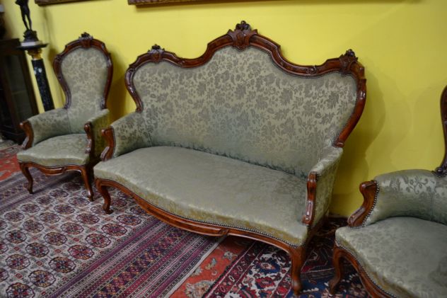 Divano con coppia di poltrone stile Luigi Filippo del - Annunci Roma