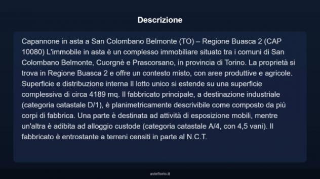 Immobile in asta di 4189 m² in vendita a San - Annunci Torino